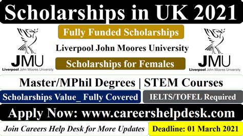 Stem Scholarship For International Students In Uk 2021 Fully Funded