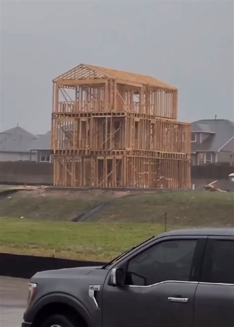 Under Construction Structure Collapsed During A Storm Near Houston