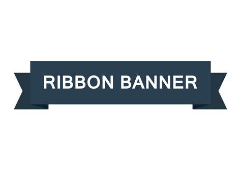 Flat Ribbon Banner Vector