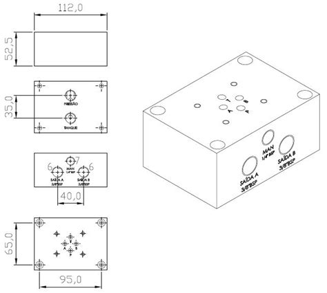bloco manifold ba 204 man act act sistemas hidráulicos