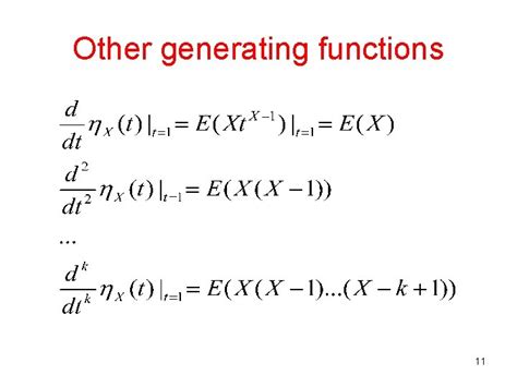 Moment Generating Function And Statistical Distributions 1 Moment