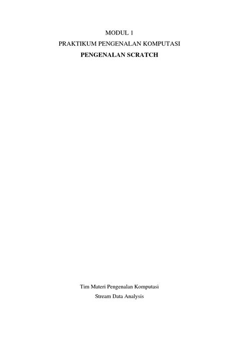 SOLUTION Modul Pengenalan Scratch Studypool