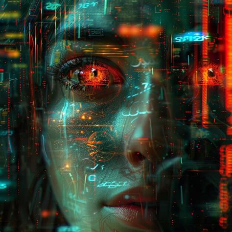 Premium Photo Futuristic Digital Dystopian Patterns Background With