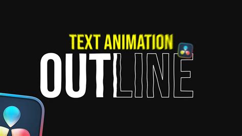 outline text animation in davinci resolve full tutorial youtube