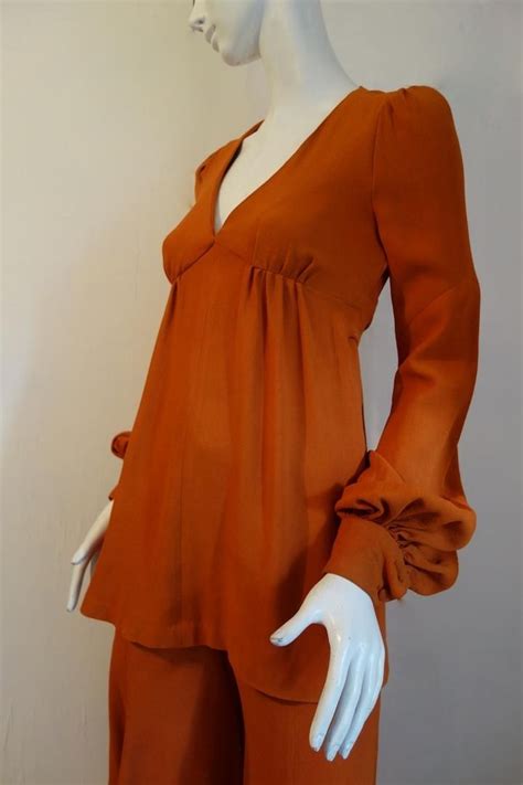 Biba Orange Blouse And Pants Set Biba Fashion Biba Clothing 60s 70s