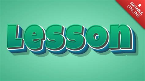 Lesson Deluxe Style Text Effect Generator