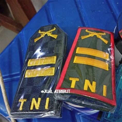 Jual Pangkat Pdh Pama Letda Lettu Kapten Inf Korps Infanteri Ad Bordir Letda Lis Merah