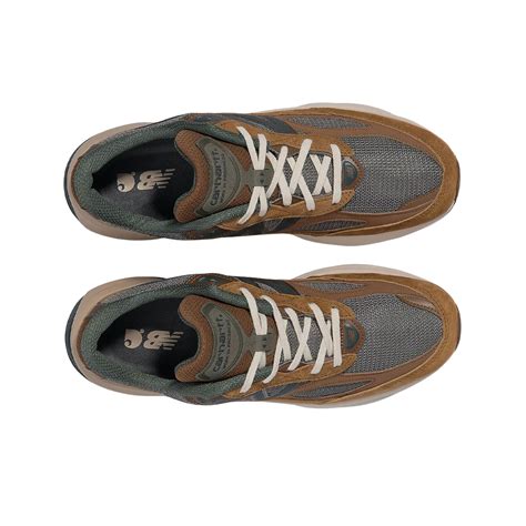뉴발란스 X 칼하트 Wip 990v6 메이드 인 Usa 해밀턴 브라운 밀리터리 그린 New Balance Kream