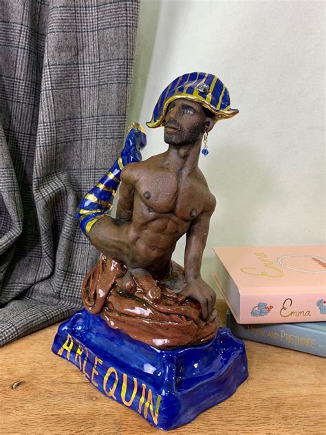 Original Art Male Sculpture Ceramic Figurines Human Body Statue Queer