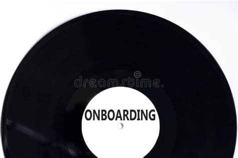 Onboarding Success Symbol Concept Word Onboarding On Beautiful Black White Vinyl Disk