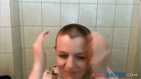 Sexy Redhead Shaves Her Head Bald Porn Videos
