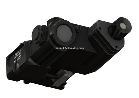 军事武器珀斯特激光红外线瞄准镜瞄准器三维模型 CAD模型网海量3D模型图纸免费下载
