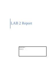 Lab Report Docx LAB Report Babe Name Babe ID Table Of Contents Introduction
