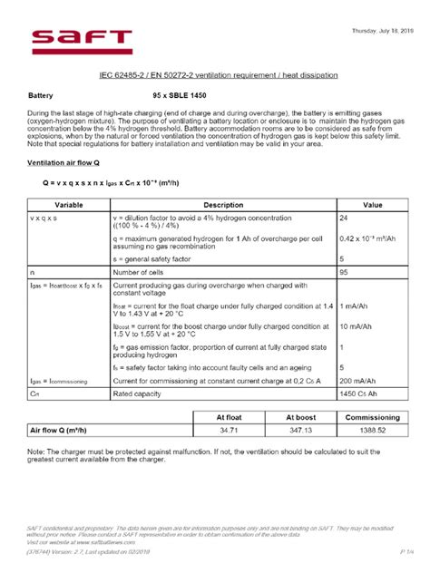 Battery Room Ventilation Pdf