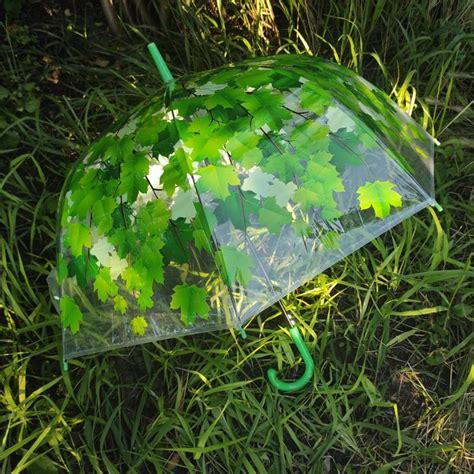 Парасолька тростина зелене листя — ціна 257 грн у каталозі Парасолі Купити аксесуари за