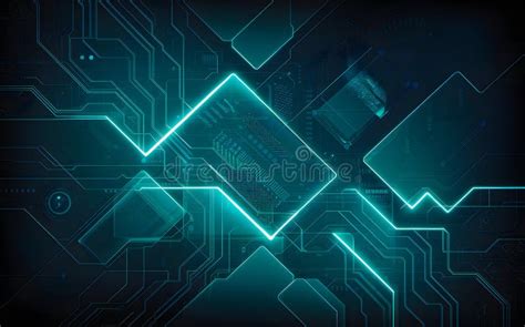 Futuristic Abstract Technological Background Intricate Circuit Patterns Stock Illustration