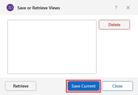 Save Retrieve A Model Snapshot View