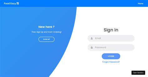 Login Signup Ui In React Forked Codesandbox