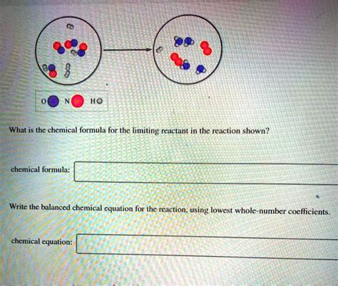 Solved O What Is The Chemical Formula Or The Limiting Reactant In The Reaction Shown