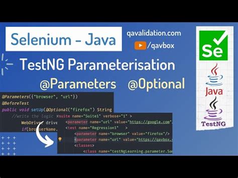 TestNG Parameterisation Parameters Optional YouTube