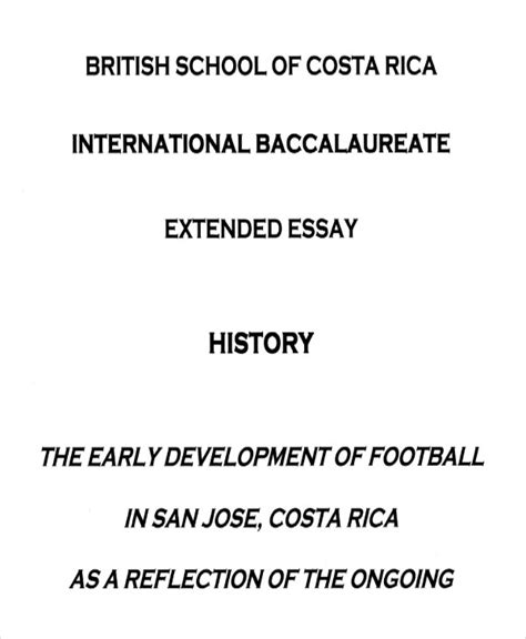 Extended Essay Examples English At Jennifer Colbert Blog