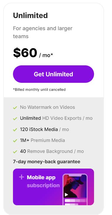 Invideo Studio Unlimited Plan