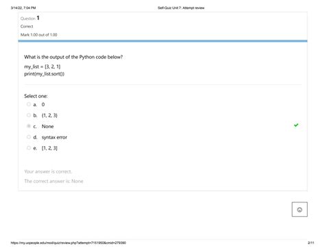 SOLUTION Csc 1101 Self Quiz Unit 7 Attempt Review Studypool