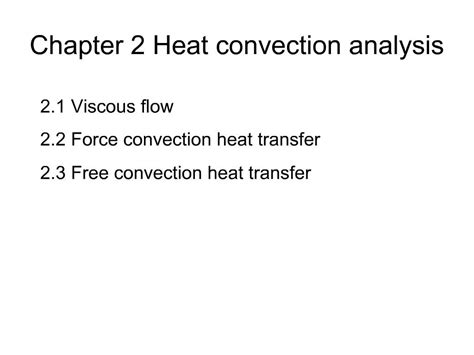 Ppt Chapter 2 Heat Convection Analysis Powerpoint Presentation Free Download Id 623915