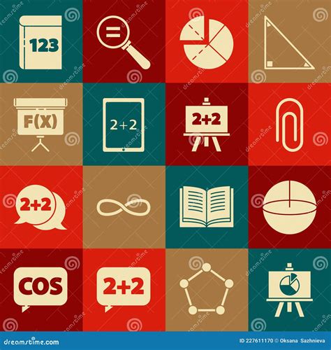 Set Tablet With Calculator Graph Schedule Chart Diagram Calendar Book Word Mathematics