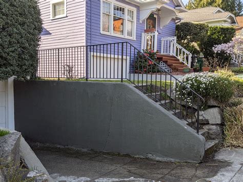 Vertical Guard Railing For Driveway Retaining Wall Blackbird Iron And Design