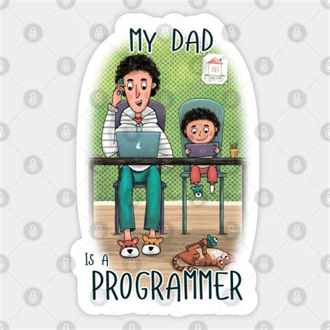 My Dad Is A Programmer Programmer Sticker Teepublic