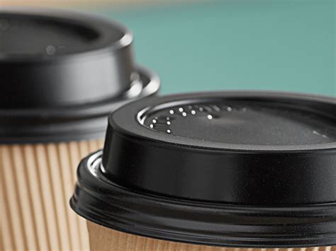 Choice 12 Oz Double Wall Ripple Kraft Paper Hot Cup And Black Lid