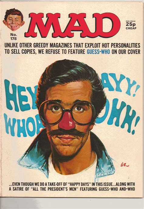 Mad Magazine Number 178 Uk Edition Front Cover The Fonz 1975