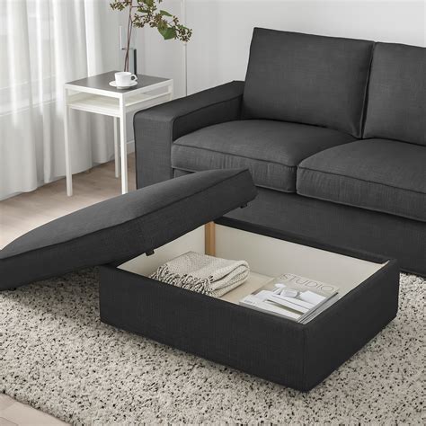 KIVIK Footstool With Storage Hillared Anthracite IKEA Latvija