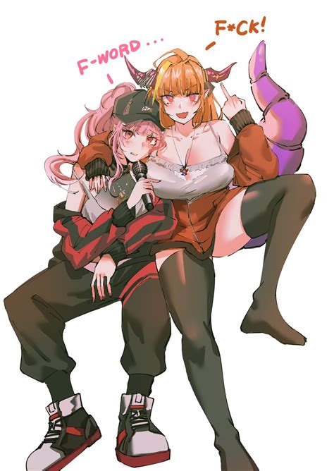 Mori Calliope And Kiryu Coco Hololive And 1 More Drawn By Set7 Danbooru