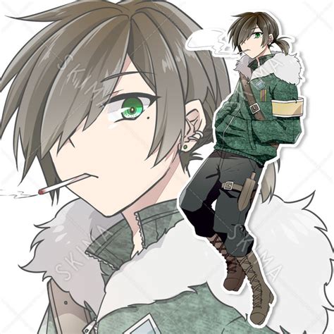 煙草をくわえた男性 立ち絵 Skima（スキマ）