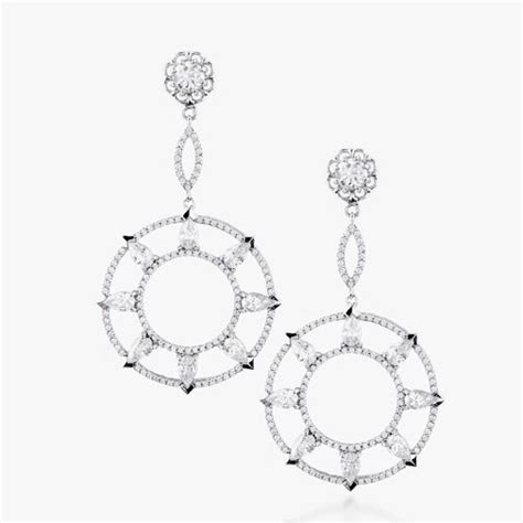 Large Showing Off Linear Drop Earring Setting With Clear Cubic Zirconia
