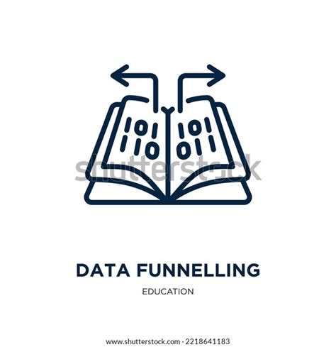 Data Funnelling Icon Education Collection Thin Stock Vector Royalty Free 2218641183 Shutterstock
