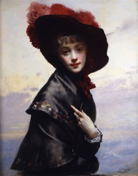 Bir Coquettish” Tebessüm Gustave Jean Jacquet ~ Tekhne