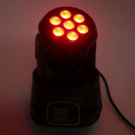 100W RGBW 7x10W LED Moving Head Light DMX 512 DJ XMAS Disco Stage Party