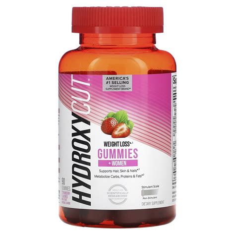 Hydroxycut Weight Loss Gummies Women Strawberry 90 Gummies