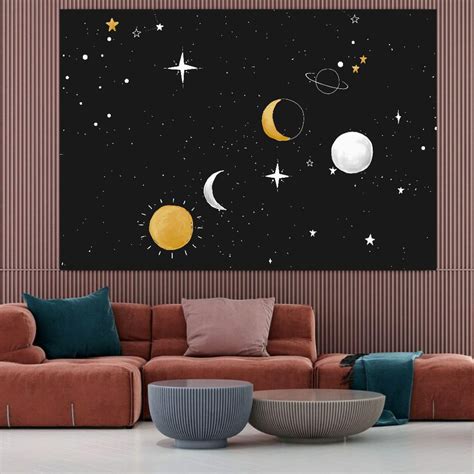 قیمت و خرید پوستر پارچه ای طرح نقاشی کهکشان مدل شب پر ستاره کد C65