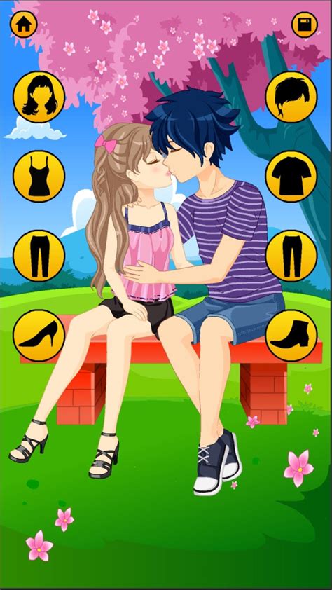 Android 용 Anime Dress Up Love Kiss Games 다운로드