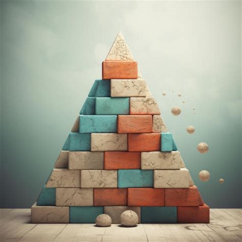 Premium Ai Image A Pyramid Made Of Bricks