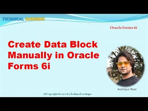 Create Data Block Manually In Oracle Forms 6i D2k Tutorials Technical