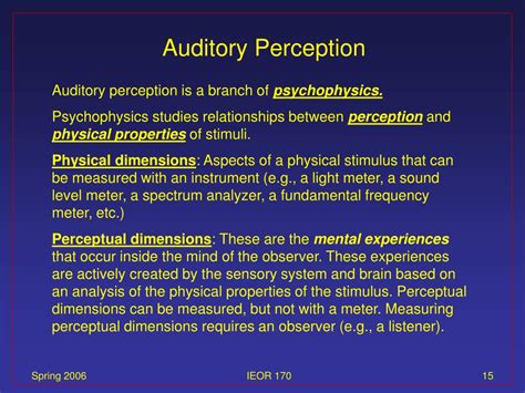 Ppt Auditory Perception And Sound Models Powerpoint Presentation Free Download Id243752