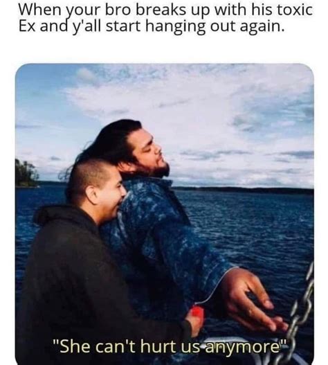 When Your Bro Breaks Up With His Toxic Ex And Yall Start Hanging Out