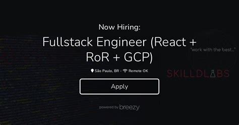 skilldlabs on linkedin fullstack engineer react ror gcp at