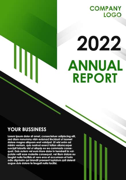 Premium Vector Simple Annual Report Template For Bussiness Design