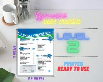 Gymnastics Skills Checklist Compulsory Level 4 Printed 8.5inx11in Gymnastics Skills Progression ...
